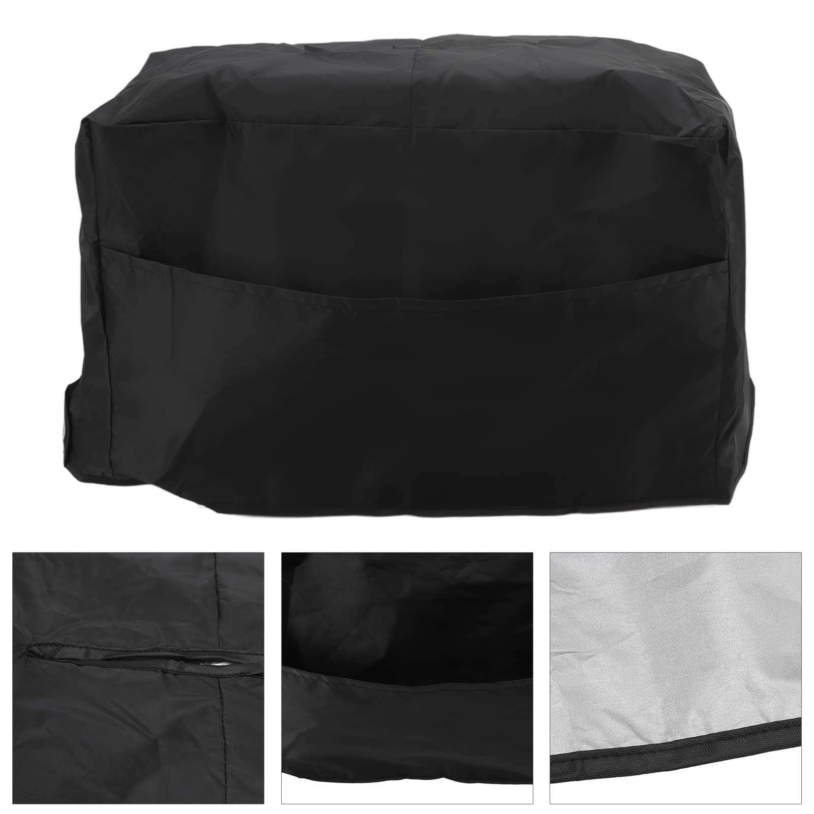 Welding Machine Cover, Welding Machine Canopy Watertight190T Silver Plated Polyester Taffeta Proof Welder Dust Cover Protective Welder Cover (50x25x31cm Black)