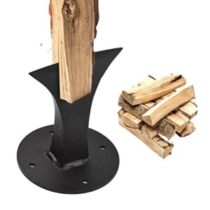 atyhao firewood kindle splitter, quick wood wedge splitter heavy duty splitting tool small firewood kindling splitter manual log splitter for small fireplace wood stove, black