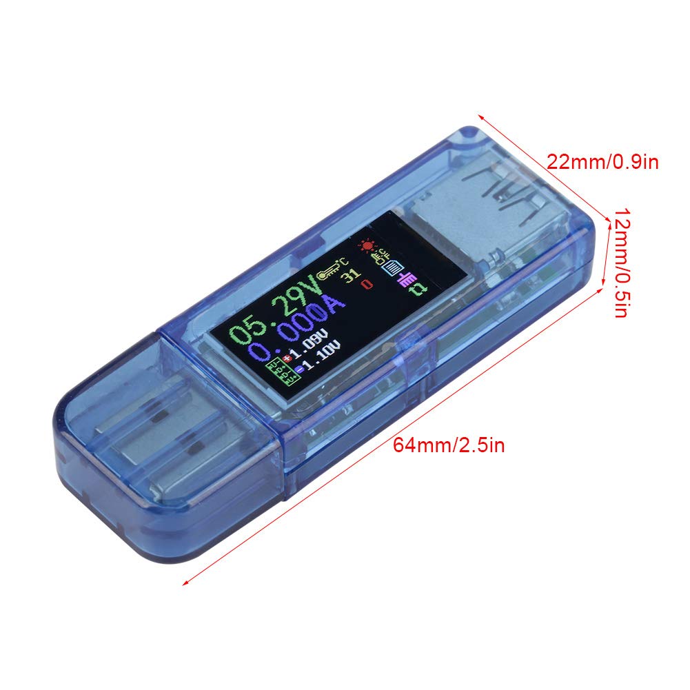 RuiDeng AT34 USB 3.0 Color, usb tester usb meter fnb38 LCD Tester,Voltmeter Ammeter Multimeter Charger USB Tester