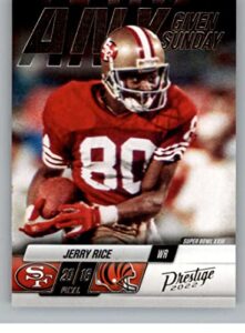 2022 panini prestige any given sunday #2 jerry rice san francisco 49ers nfl football trading card