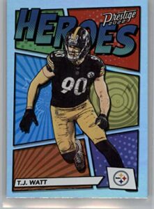 2022 panini prestige heroes #13 t.j. watt pittsburgh steelers nfl football trading card