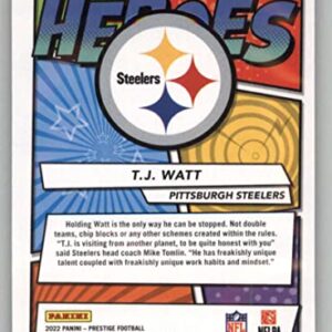 2022 Panini Prestige Heroes #13 T.J. Watt Pittsburgh Steelers NFL Football Trading Card