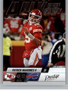 2022 panini prestige any given sunday #11 patrick mahomes ii kansas city chiefs nfl football trading card