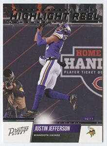 2022 panini prestige highlight reel #19 justin jefferson minnesota vikings nfl football trading card