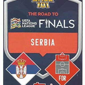 2022 Topps Match Attax Soccer Road to Nations League Finals BLUE Match Winner Collectible Mini Tin with an EXCLUSIVE Dusan Vlahovic Limited Edition Gold Card