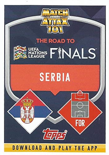 2022 Topps Match Attax Soccer Road to Nations League Finals BLUE Match Winner Collectible Mini Tin with an EXCLUSIVE Dusan Vlahovic Limited Edition Gold Card