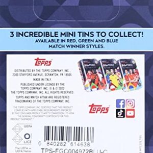 2022 Topps Match Attax Soccer Road to Nations League Finals BLUE Match Winner Collectible Mini Tin with an EXCLUSIVE Dusan Vlahovic Limited Edition Gold Card