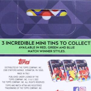 2022 Topps Match Attax Soccer Road to Nations League Finals GREEN Match Winner Collectible Mini Tin with an EXCLUSIVE Zlatan Ibrahimovic Limited Edition Gold Card