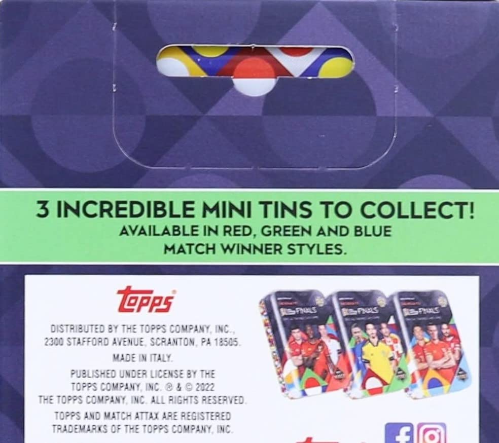 2022 Topps Match Attax Soccer Road to Nations League Finals GREEN Match Winner Collectible Mini Tin with an EXCLUSIVE Zlatan Ibrahimovic Limited Edition Gold Card