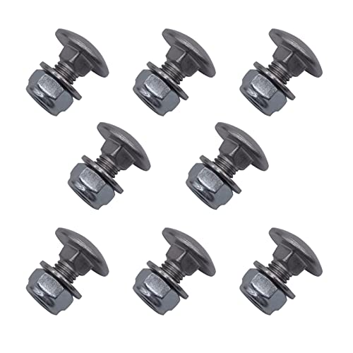 HABIIID 8 Packs Carriage Bolts Nuts for 784-5581A Shave Plate Scraper Bar (5/16-18) 5/8"