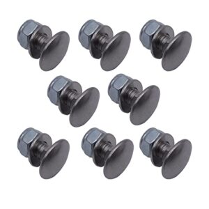 HABIIID 8 Packs Carriage Bolts Nuts for 784-5581A Shave Plate Scraper Bar (5/16-18) 5/8"