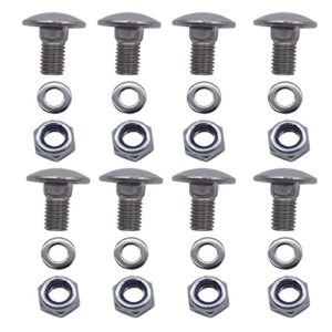 HABIIID 8 Packs Carriage Bolts Nuts for 784-5581A Shave Plate Scraper Bar (5/16-18) 5/8"