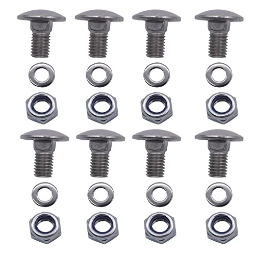 HABIIID 8 Packs Carriage Bolts Nuts for 784-5581A Shave Plate Scraper Bar (5/16-18) 5/8"