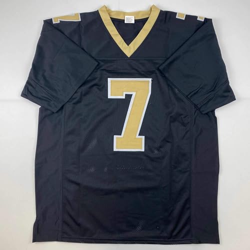 Facsimile Autographed Taysom Hill New Orleans Black Reprint Laser Auto Football Jersey Size Men's XL