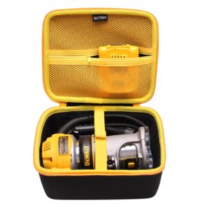 ltgem hard case for dewalt dcw600b / dwp611 20v max xr cordless router - travel protective carrying storage bag(case only)