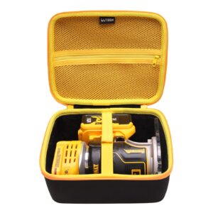 ltgem hard case for dewalt dcw600b 20v max xr cordless router & dewalt dwp611 router - travel protective carrying storage bag