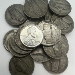 1943 PDS -1945 Jefferson Nickels WWII Era 35% Silver (20 COINS) Nickel Seller Good +