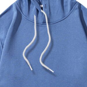 Maiyifu-GJ Men's Lightweight Casual Athletic Hoodies Long Sleeve Drawstring Hooded Pullover Hoodie Sweatshirts With Pockets (Blue,Large)