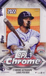 2022 topps chrome mlb baseball hobby box (24 pks/bx + 1 bonus silver pack)