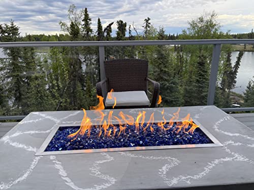 Shengyongh SS030 (1-Pack) 30 x 10 inch Rect Drop-in Fire Pit Pan H-Burner Installed, 125,000 BTU Max