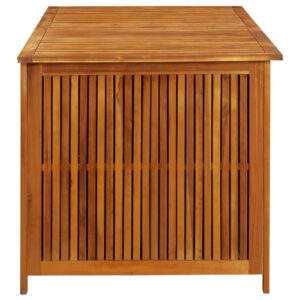 Outdoor Storage Box, Garden Deck Bin with Waterproof Liner, Patio Cushion Storage Cabinet, Garden Organizer for Patio, Lawn 59"x31.5"x29.5" Solid Acacia Wood