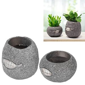 Face Planter Pot, Bonsai Pots Simple Style Resin Material for Office