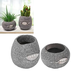 Face Planter Pot, Bonsai Pots Simple Style Resin Material for Office