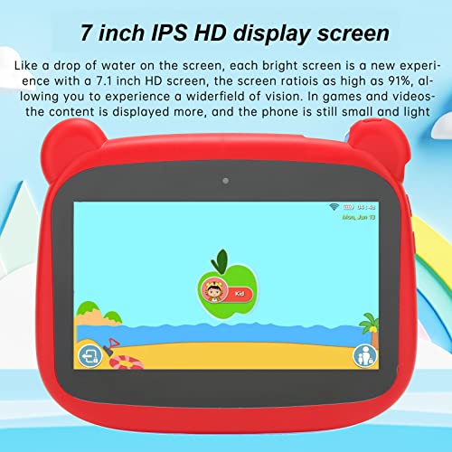 HD Tablet, 5000mAh 32GB ROM Kids Tablet US Plug 100240V for Game US Plug