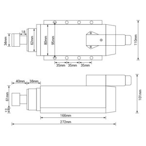 110V Spindle Motor Kit，2.2Kw Spindle Motor 24000Rpm 400Hz ，VFD Variable Frequency Drive ，13 pcs ER20 Collets （1-13mm）for CNC Router Engraving Milling Machine