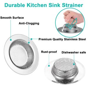 4PCS Kitchen Sink Strainer,Stainless Steel Sink Drain Strainer,Sink Strainers with Large Wide Rim 4.5" Diameter for Kitchen Sinks