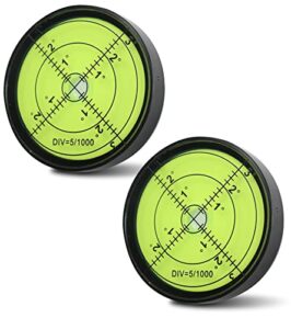 rongpro aluminium high precision horizontal bubble cardan level, bubble level tool circle round 2.4 inch 60mm - 2 pcs