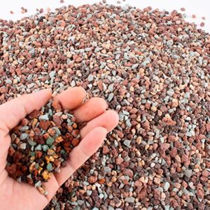 7lb mix lava rocks for plants in door -gravel pebbles for bonsai succulent cactus potting soil and vase fillers, fairy gardening,top dressing