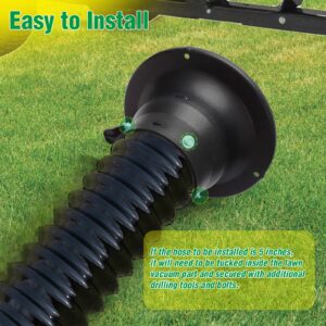 Lawn Vac Parts, Lawn Vacuum Parts, Leaf Vacuum Hose Adapter & Replacement Parts for Agri Fab, 1 Pack, Black