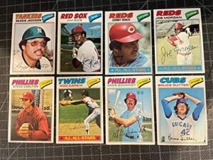 1977 topps baseball card set -54 92% ryan dawson yount brett rose reggie nm - slabbed baseball cards