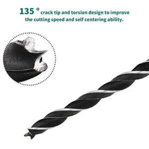 Litoexpe 5Pcs 6mm Wood Drill Bits M35 High Speed Steel Twist Drill Bit Set for Wood, Plastic, Compression Plate and Softer Materials