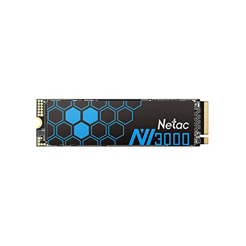 Netac 500GB NVMe PCIe Gen3x4 with Aluminum Heatspreader M.2 Internal Solid State Drive Up to 3,100 MB/s 300TBW, Built for Gaming