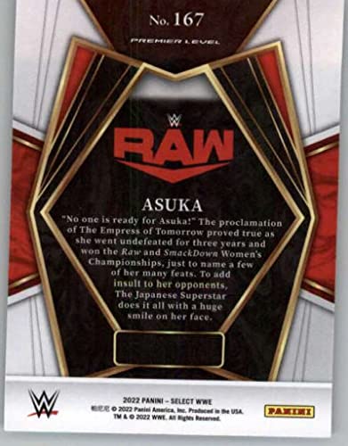 2022 Panini Select WWE #167 Asuka Premier Level Raw Wrestling Trading Card