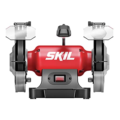 SKIL 3.0 Amp 8 In. Bench Grinder with Built-in Water Cooling Tray & LED Work Light - BI9502-00