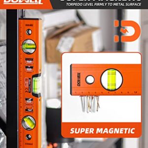 DOWELL 12 Inch Magnetic Spirit Level with Metric Scale, 3 Different Bubbles-45°/90°/180°HY030660