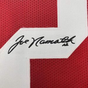 Facsimile Autographed Joe Namath Alabama Red Reprint Laser Auto College Football Jersey Size Men's XL