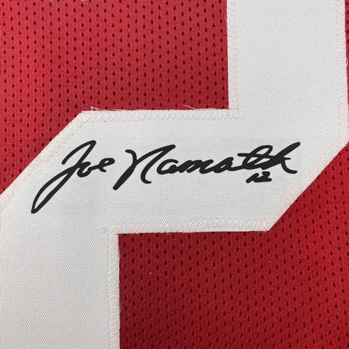 Facsimile Autographed Joe Namath Alabama Red Reprint Laser Auto College Football Jersey Size Men's XL