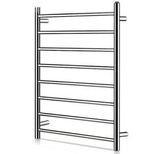 homeleader 304 stainless steel towel warmer and heated towel rack, wall mounted towel drying rack, 8 bar