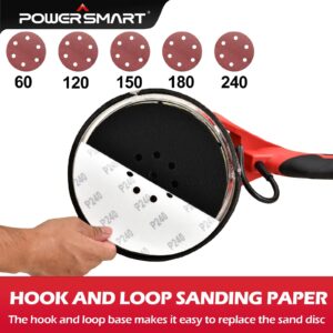 PowerSmart Electric Drywall Sander with Vacuum 7.2A, LED Light, 6 PCS Sanding Discs (PS4001)