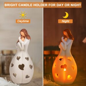 Gifts for Mom Christmas Unique from Daughter, Mother's Day Birthday, Mom Ideas, Candle Holder W/Flickering Led Flameless Candle