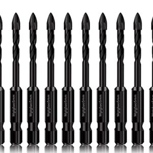 20PC Masonry Drill Bits, Mgtgbao Concrete Drill Bit Set for Tile,Brick, Plastic and Wood,Tungsten Carbide Tip Best for Wall Mirror and Ceramic Tile on Concrete and Brick Wall with Size 5