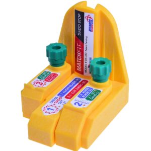 MICROJIG ‎FN12 Fitfinder 1/2 Gauge, Yellow & Matchfit DS-333 Dado Stop, Yellow