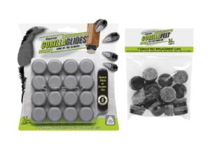 1" gorillaglides with gorillafelt inserts 16 pack