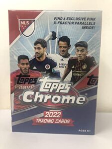 2022 topps mls chrome value box - 6 packs per box