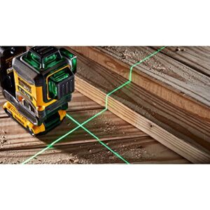 DEWALT 20V MAX Laser Level, Cross Line Laser, 3X360, Green, Bare Tool Only (DCLE34031B),Black