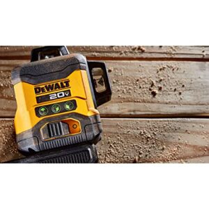 DEWALT 20V MAX Laser Level, Cross Line Laser, 3X360, Green, Bare Tool Only (DCLE34031B),Black